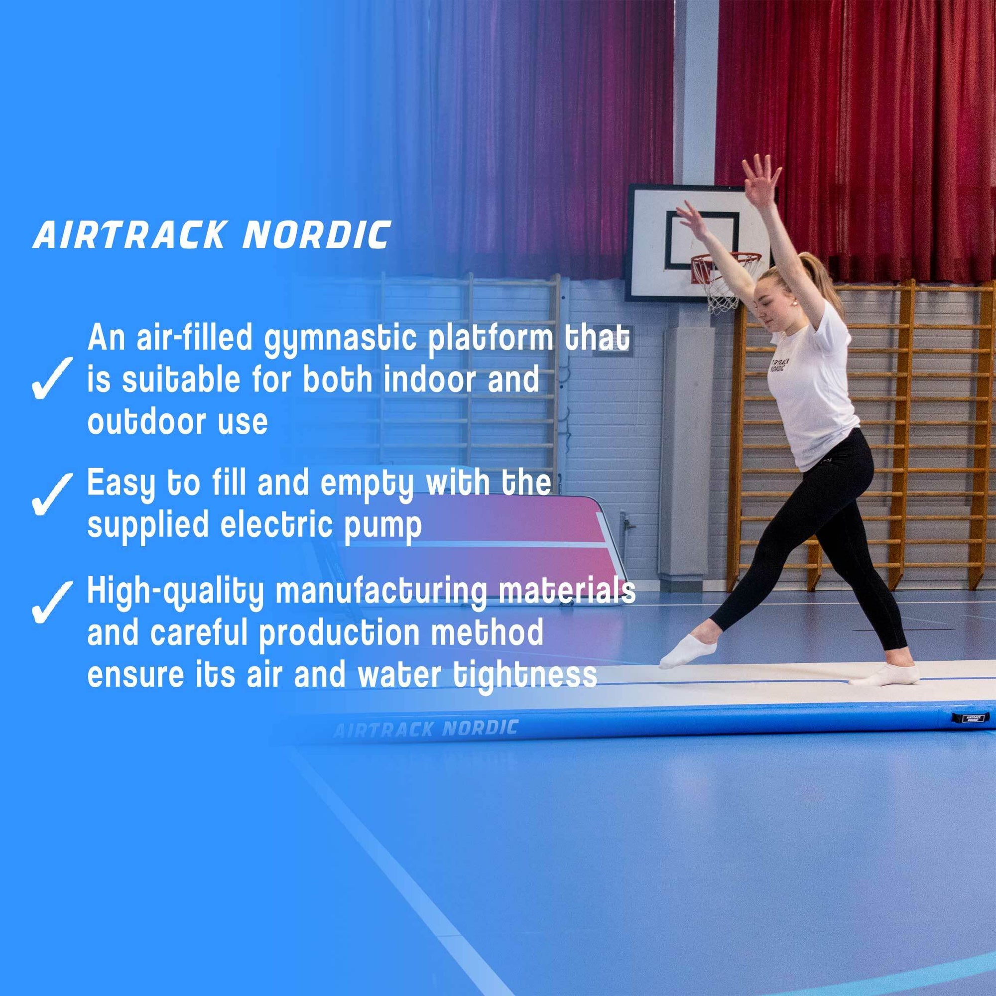 AirTrack Nordic Standard Gymnastics and tumbling mat - AirTrack Nordic